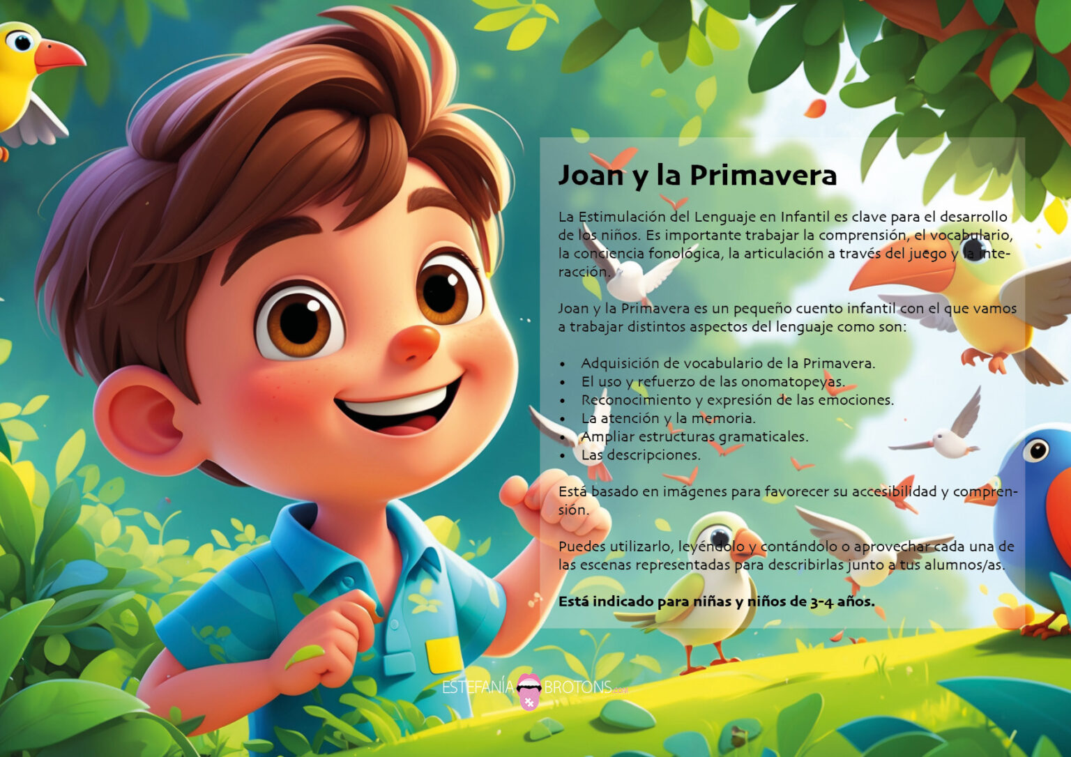 Joan y la Primavera - Estimulación del Lenguaje | estefaniabrotons.com